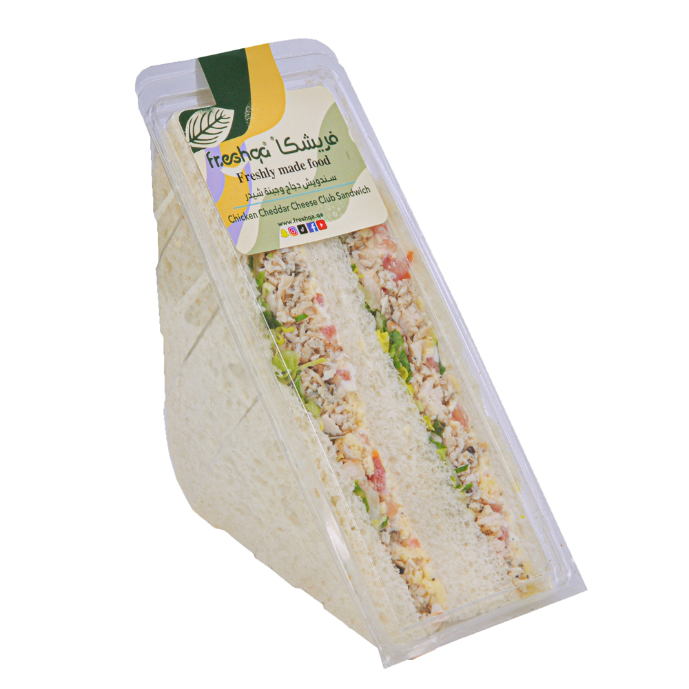Fresh Chicken Cheddar Cheese Club Sandwich - Freshqa